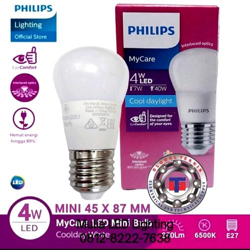 Jual Philips LED Bulb Mini lampu Bohlam mini Tipe P45 9 APR 3 Watt ...