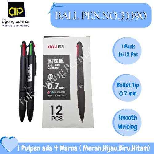 Jual Ballpoint Deli (33390) 4 Warna - Jakarta Utara - Toko Agung Permai ...