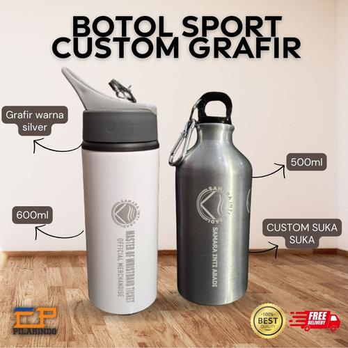 Jual Botol Minum Tumbler Sport Free Custom Grafir Nama Logo - Botol A ...