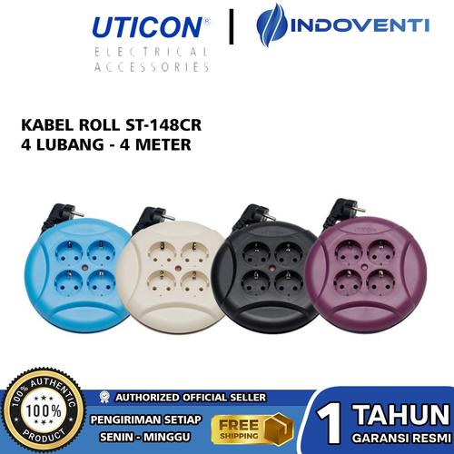 Jual UTICON ST-148CR Kabel Roll Mini Ufo Colokan Stop Kontak Sambungan ...