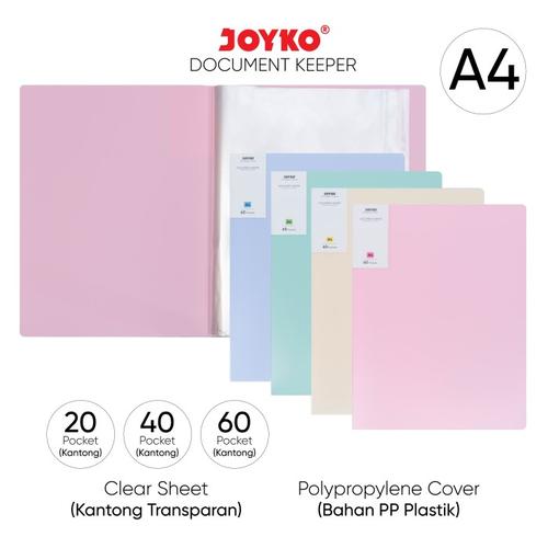 Jual joyko document keeper pastel A4 40/60 sheets - Kuning Pastel, 60 Lembar - Kab. Tangerang ...