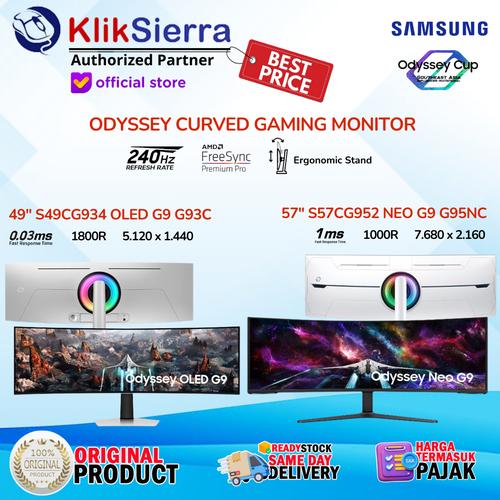 Jual SAMSUNG LS57CG952 ODYSSEY NEO G9 G95NC 57" Curved Monitor Dual UHD ...