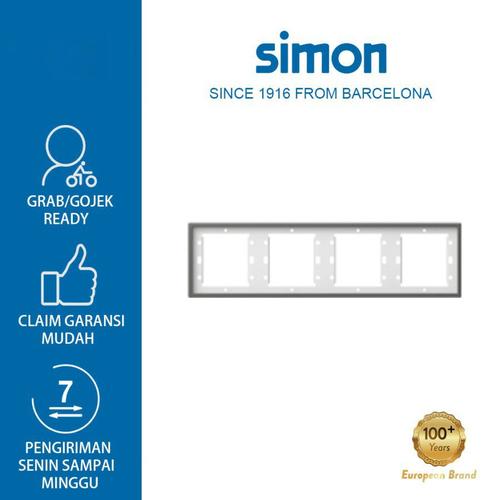 Jual Frame Saklar Simon 4 Gang Simon i7 700640-6q Grey/Dark Grey ...