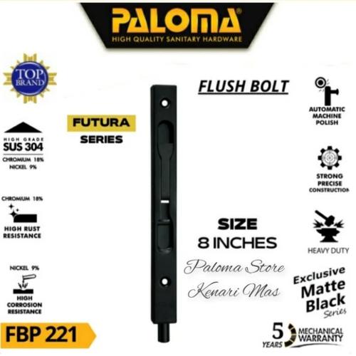 Jual FLUSH BOLT PALOMA 8" FBT 221 FUTURA 8" BLACK GRENDEL TANAM HITAM - Jakarta Barat - Kunci ...