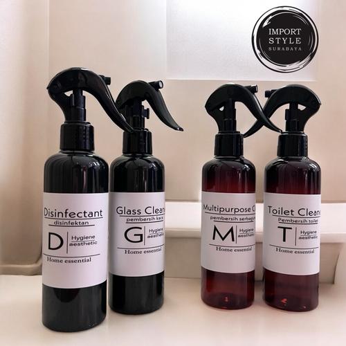 Jual botol SPRAY HITAM PUTIH BENING CLEAR AMBER COKLAT GLOSSY 250ML ...