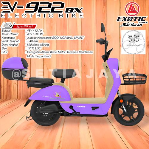 Jual Sepeda Listrik E-Bike EXOTIC EV-922 BX 500 Watt 48V 12Ah Box ...