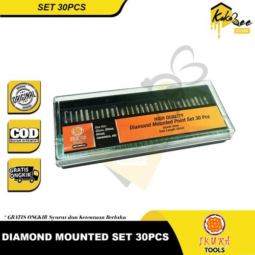 Jual IKURA TOOLS Mata Diamond Mounted Pointer Set 30pcs Mata Burr Ukir ...