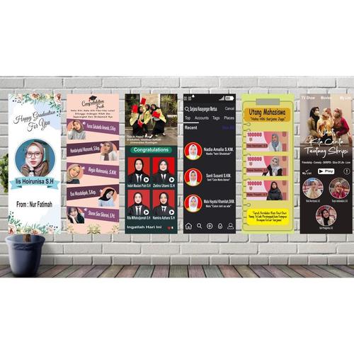 Jual Cetak paket spanduk x banner dan y banner + tiang wisuda wedding ...