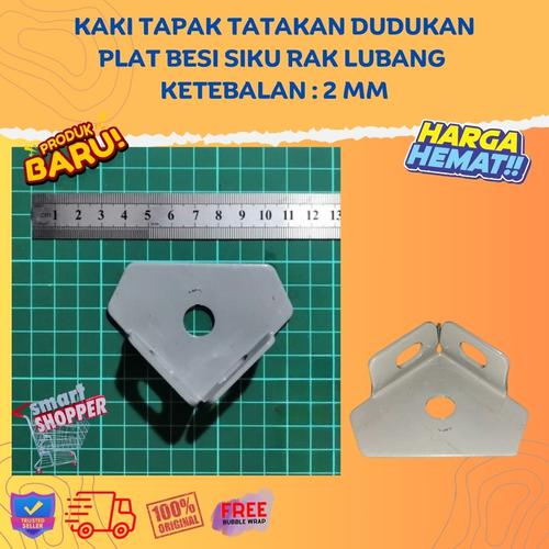 Jual IMW 2mm Plat Besi Siku Kaki Tapak Tatakan Dudukan Plate Rak Lubang ...
