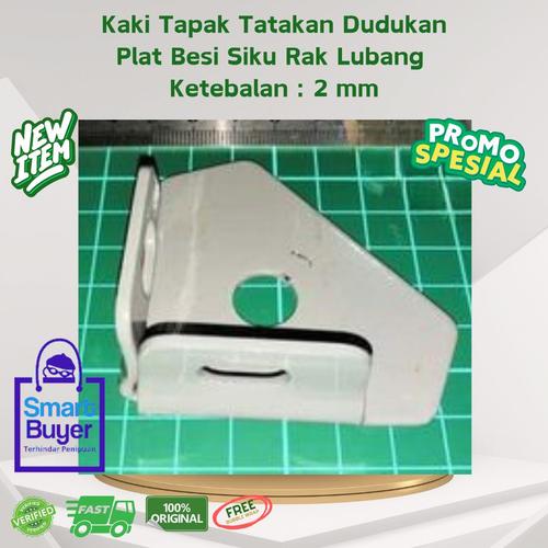 Jual IMW 2mm Plat Besi Siku Kaki Tapak Tatakan Dudukan Plate Rak Lubang ...