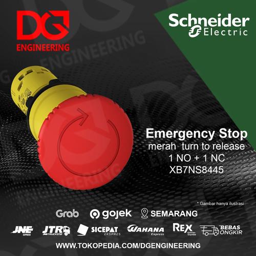 Jual Schneider Emergency Stop Turn to Release 1 N/O + 1 N/C Merah ...
