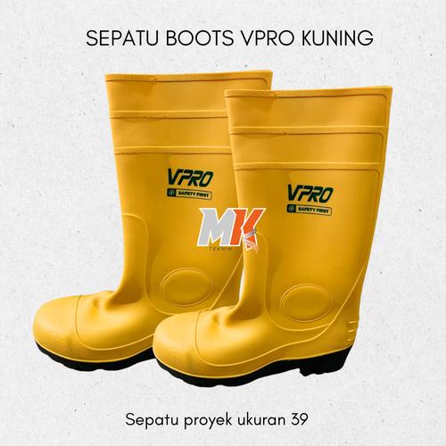 Jual SEPATU BOOTS SAFETY PROYEK KUNING UJUNG BESI / SEPATU BOOTS KUNING ...
