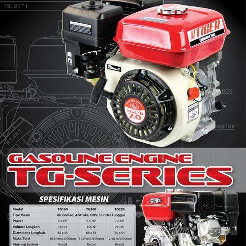 Jual Mesin Penggerak 5.5 HP Merk TIGER ORIGINAL TG160 / Engine 5.5 HP ...