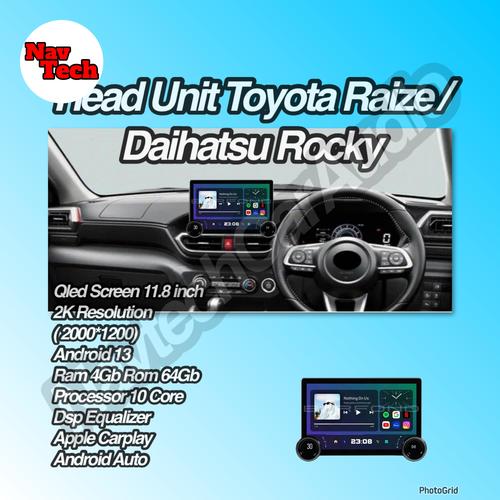 Jual Head unit android 11.8 inch Toyota Raize/Daihatsu Rocky Qled ...