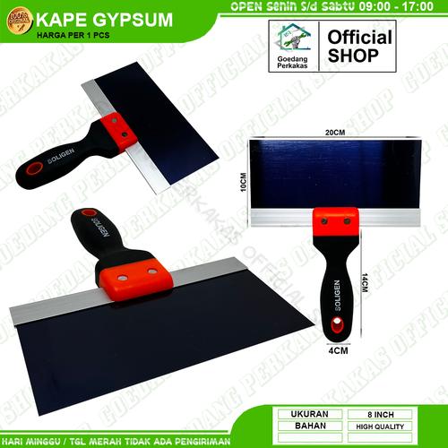 Jual Kape Gypsum 8" Soligen / Scraper Stainless Gagang Fiber Karet - GG ...