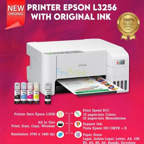 Jual Printer Epsn Ecotank L3256 Print Scan Copy A4 Wireless All In One ...