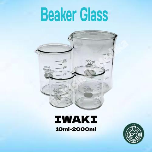 Jual beaker glass/gelas kimia 10ml-2000ml/low form-iwaki - 100ml - Kota Denpasar - The King ...