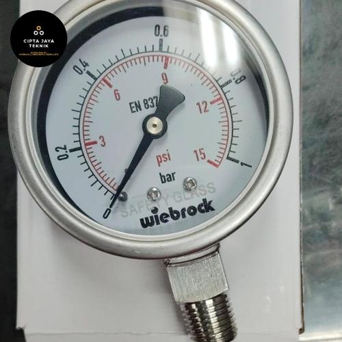 Jual pressure gauge wiebrock full stainless 2 1/2" raket 1kg / psi ...