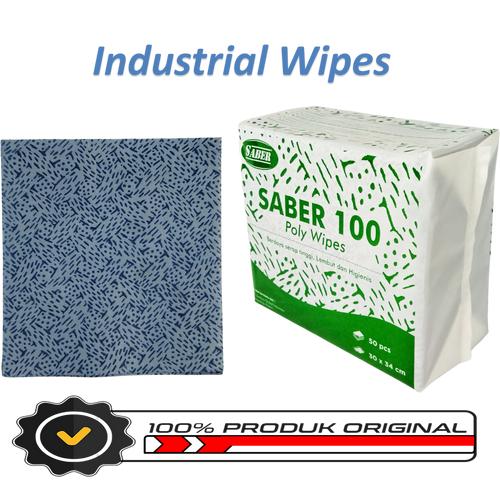 Promo Tisu Industri SABER 100 Poly Wipes Blue Tisu Lap Oli Lap Gemuk ...