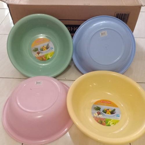 Jual YOSHIKAWA MINOWA Baskom Plastik Bulat Kitchen Basin 27cm mirip ...