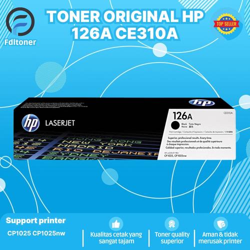 Jual Toner Hp Original 126A-CF310 for printer CP1025 CP1025NW - Hitam ...