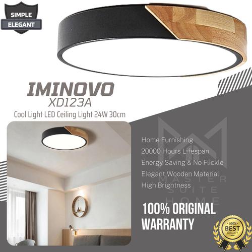 Jual Lampu Plafon LED 24W Cool White - Diameter 30cm - Body Kayu ...