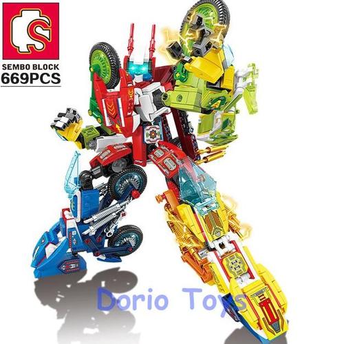 Jual Sembo Block Motor Robot Transformasi : Robot Knight 4in1 - Tracer ...