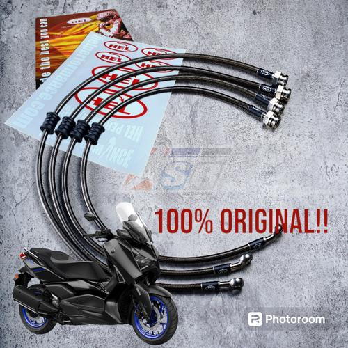Jual Selang Rem HEL Yamaha XMAX 250 ABS banjo ke connector - Black ...