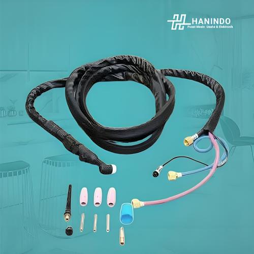 Jual Caldwell Stang Argon / Tig Torch WP18V Panjang 4Mtr Switch Black ...