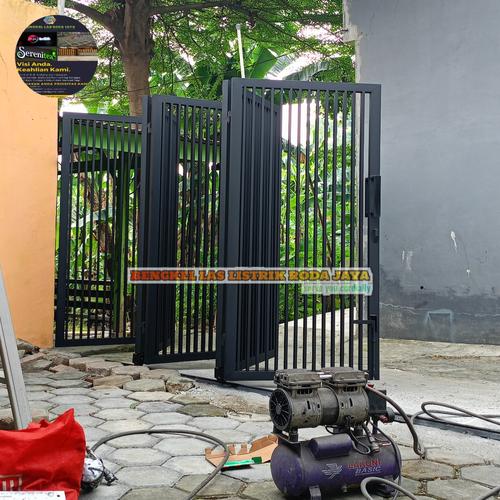 Jual pagar lipat minimalis / pintu pagar lipat / pintu pagar lipat ...