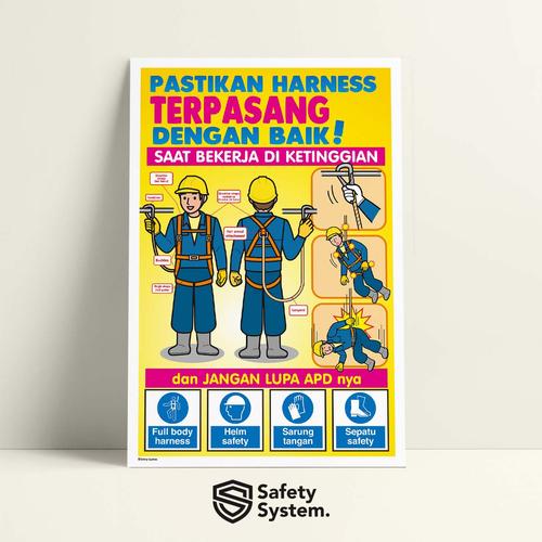 Jual Poster K3 Safety Pastikan Full Body Harness Berfungsi Dengan Baik - L - Kab. Bandung ...