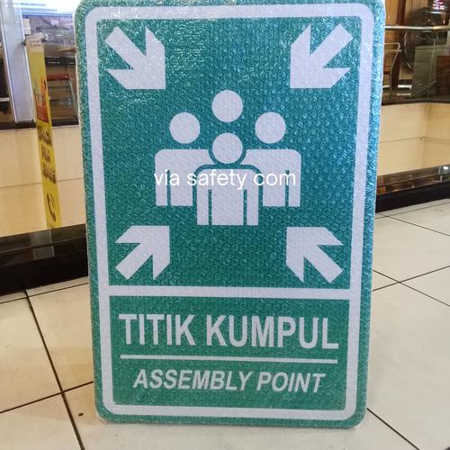 Jual Rambu Titik Kumpul 40cm X 60cm Plat / Assembly Point Rambu ...