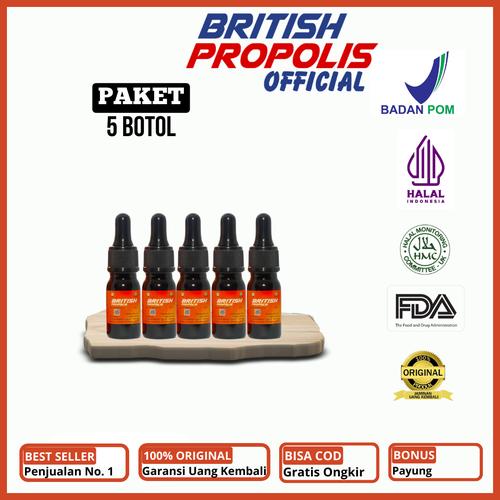 Jual BRITISH PROPOLIS ORIGINAL 100% PAKET 5 BOTOL MENGATASI KOLESTEROL ...