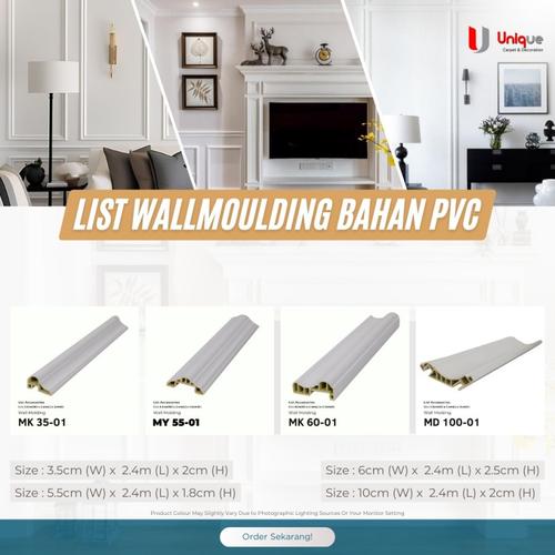 Jual Wall Moulding PVC / Dekor Lis Dinding Panel Moulding / List Plafon ...