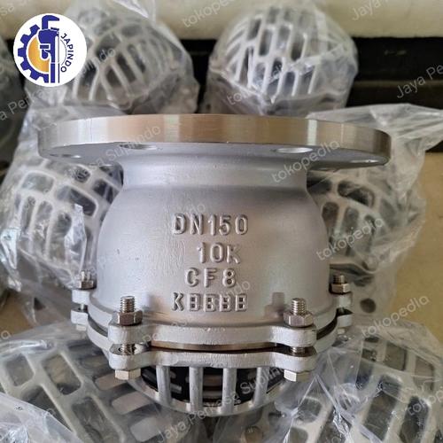 Jual Foot valve Stainless Steel SS304 Flange jis 10K size DN150 6 inchi ...