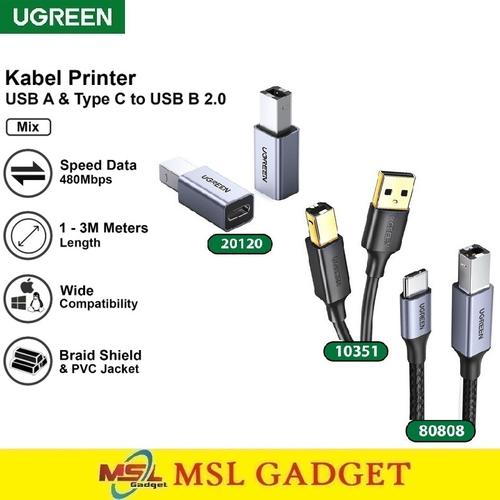 Jual UGREEN Kabel Printer Scanner USB A / Type C to USB B Panjang ...