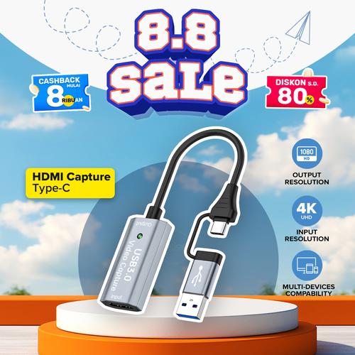 Promo Video Capture Hdmi OTG Usb Kabel Type C to HDMI HC-6 NYK ...