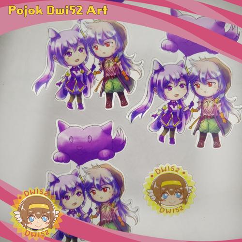 Jual Stiker Anime Chibi Couple Razor Keqing Genshin Impact - Kab ...