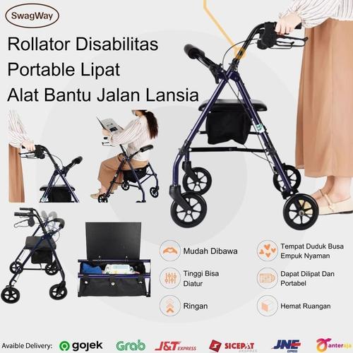 Jual STOK BARU Rollator Walker Disabilitas Portable Lipat Alat Bantu ...