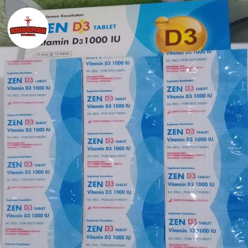 Jual ZEN D3 VITAMIN D3 1000 IU 1 STRIP ISI 10 TABLET - Kab. Bogor ...
