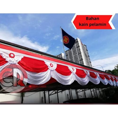 Jual New BENDERA BACKGROUND PANGGUNG BUNGA MERAH PUTIH - bunga, 10 ...