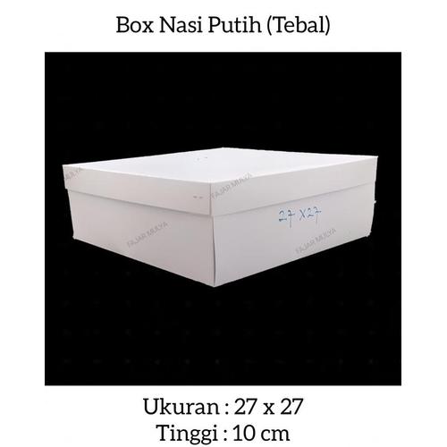 Jual Dus Nasi / Box Nasi Putih / Kotak Nasi / Ukuran 27x27 (Tebal) @25 ...
