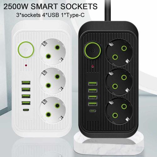 Jual Stop Kontak 3 Plug 4 USB Colokan Type C 10A 250 Volt 2500 Watt 2 ...