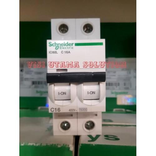 Jual MCB iC60L 2 Kutub 10 A Kurva C Miniature Circuit Breaker (MCB) Acti 9 iC60L dengan ...