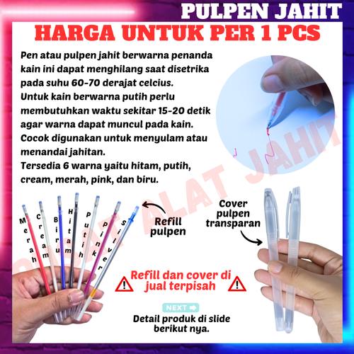 Jual Pulpen jahit pena penanda baju kain pulpen pena bisa hilang/di ...