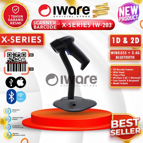 Jual Barcode Scanner Iware X-Series Usb Bluetooth Wireless 1D/2D ...