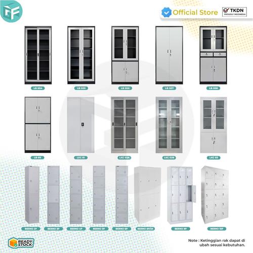 Promo Lemari Besi Kantor / Lemari Arsip Kaca / Filling Cabinet Metal ...