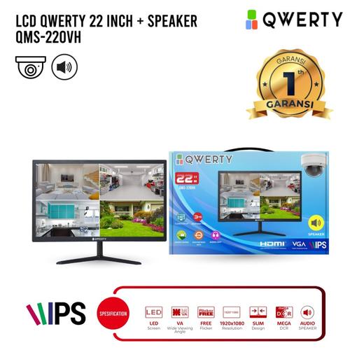 Jual MONITOR QWERTY LED QMS-220VH 22INCH + SPEAKER LCD 22HDMI 3MS ...