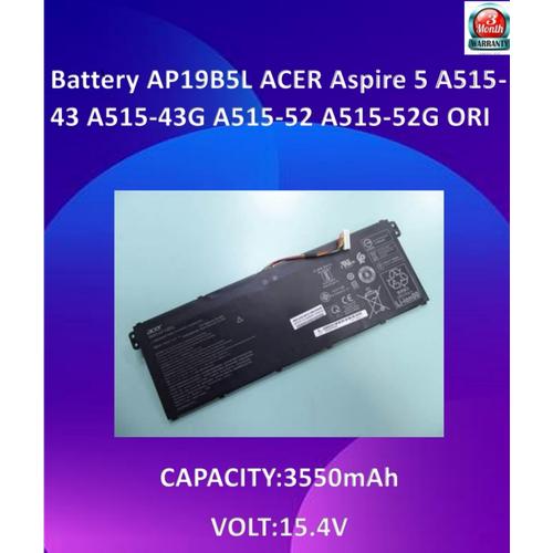 Jual Battery AP19B5L ACER Aspire 5 A515-43 A515-43G A515-52 A515-52G ...