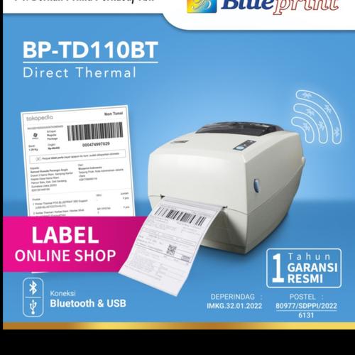 Jual BluePrint Printer Termal Barcode BP-TD110BT/ Printer Termal ...